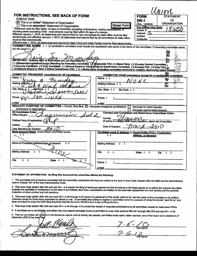 For Instructions, See Back of Form Form DR.1 | PDF