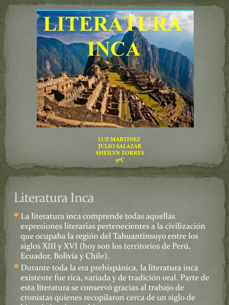 Literatura Inca | PDF | Imperio Inca | Poesía