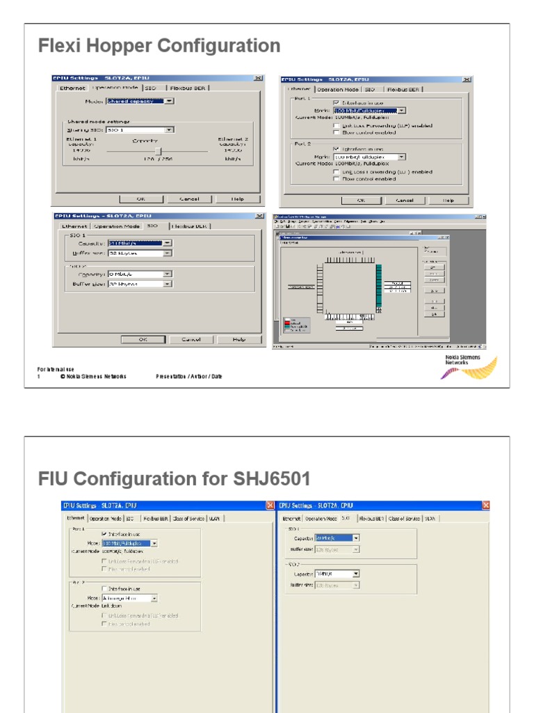 Flexi Hopper Configuration: 1 © Nokia Siemens Networks Presentation / Author / Date For Internal ...