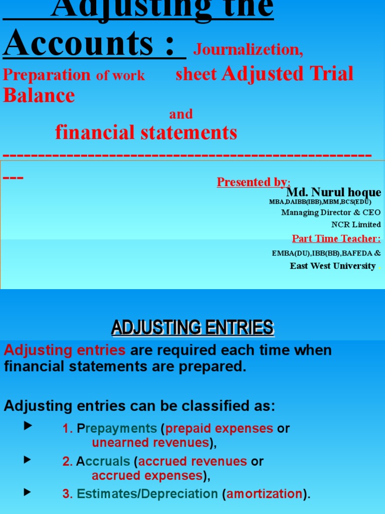 Understanding Adjusting Entries in Accounting | PDF | Debits And ...