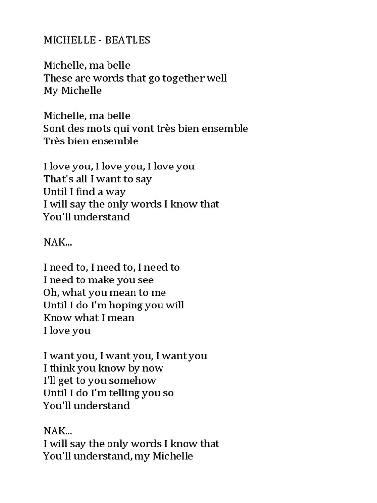 Michelle - Beatles | PDF