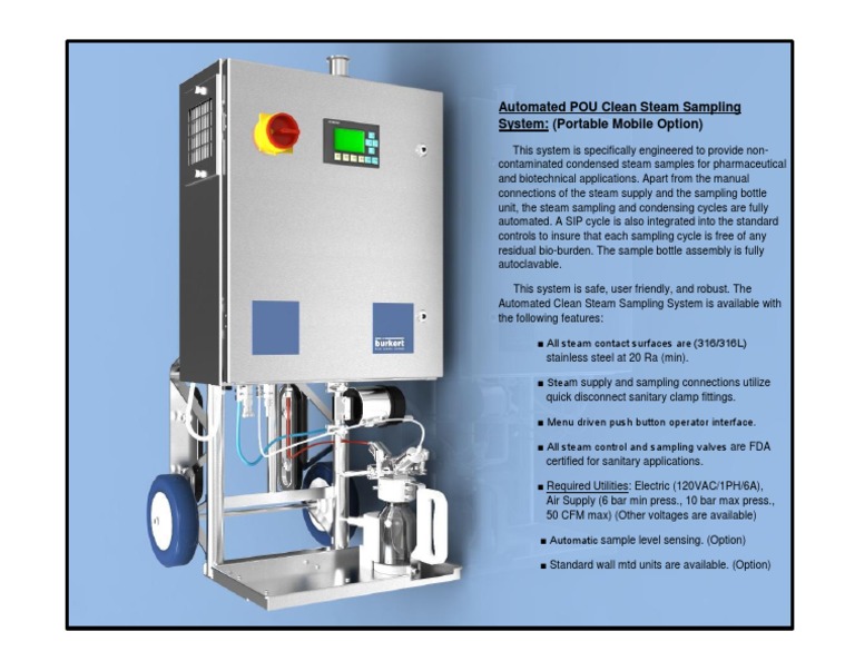 Automated Portable Steam Clean Sampler With Narrative | PDF | Science ...