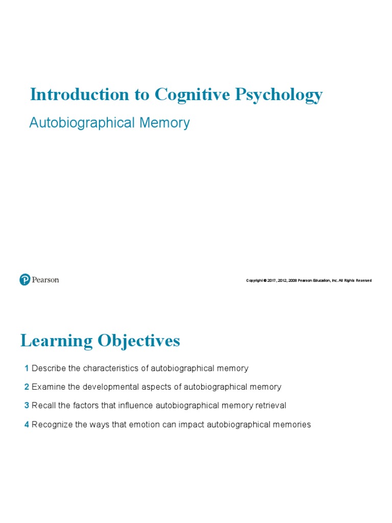 Autobiographical Memory Lecture WITH AUDIO | PDF | Memory | Recall (Memory)