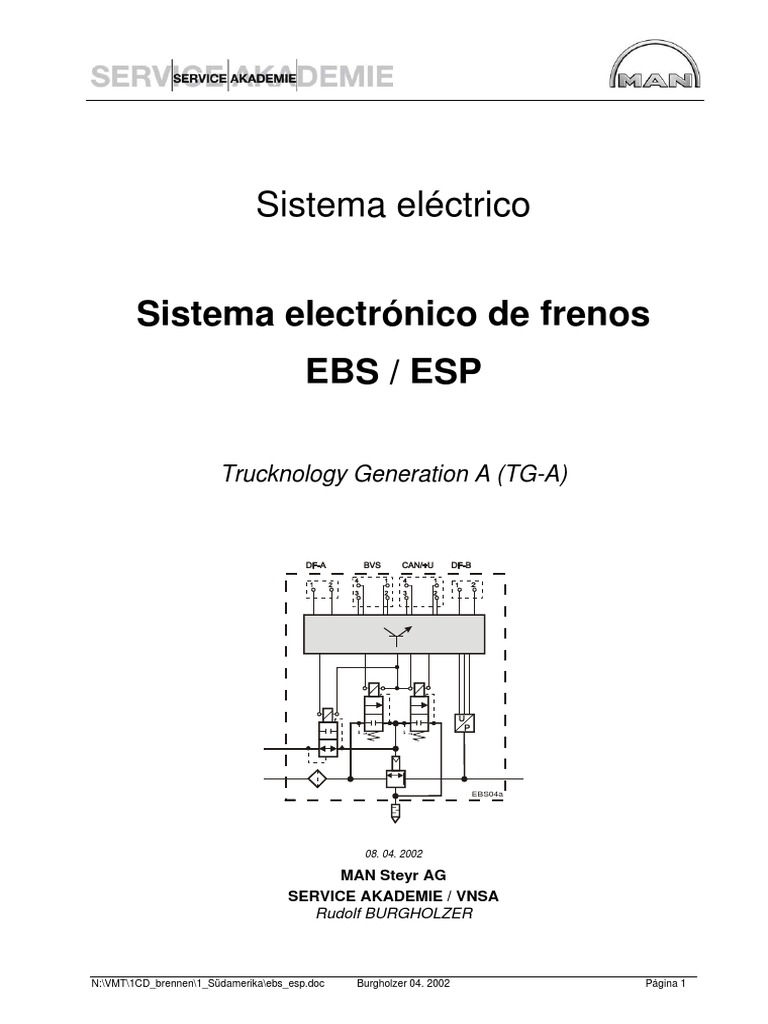 Frenos EBS | PDF | Sistema de freno antibloqueo | Eje