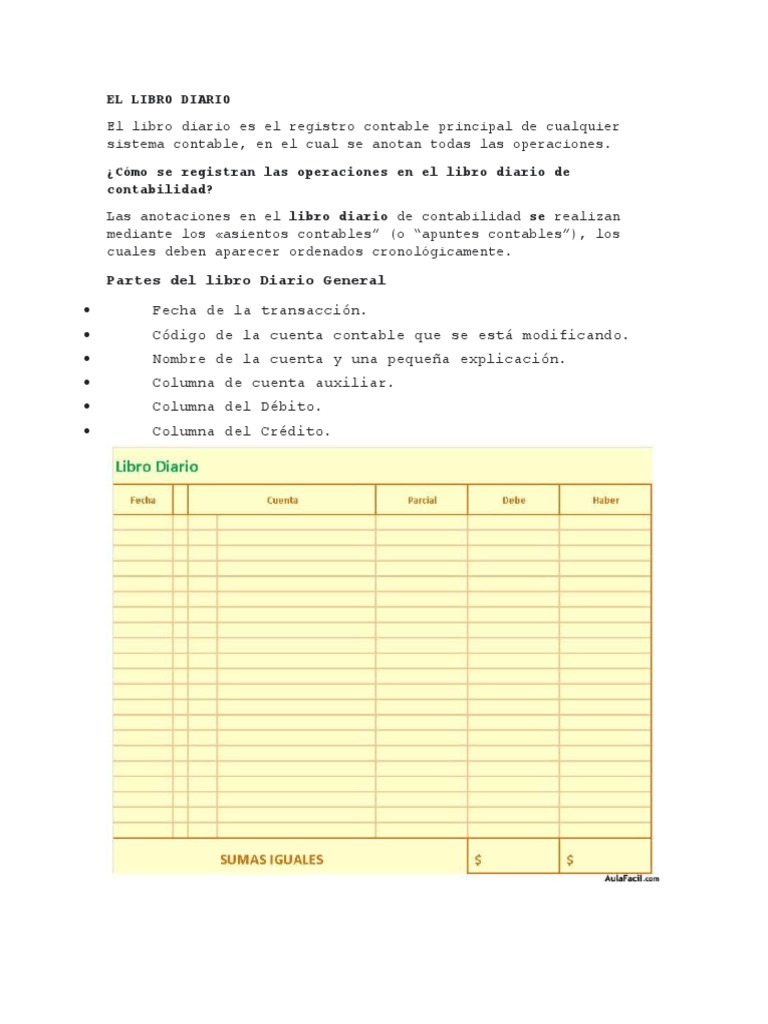 El Libro Diario | PDF | Finanzas y dinero