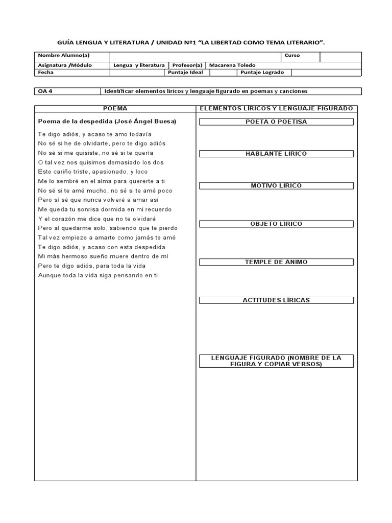 Análisis de Poemas 2º Medio | PDF | Poesía | Idiomas