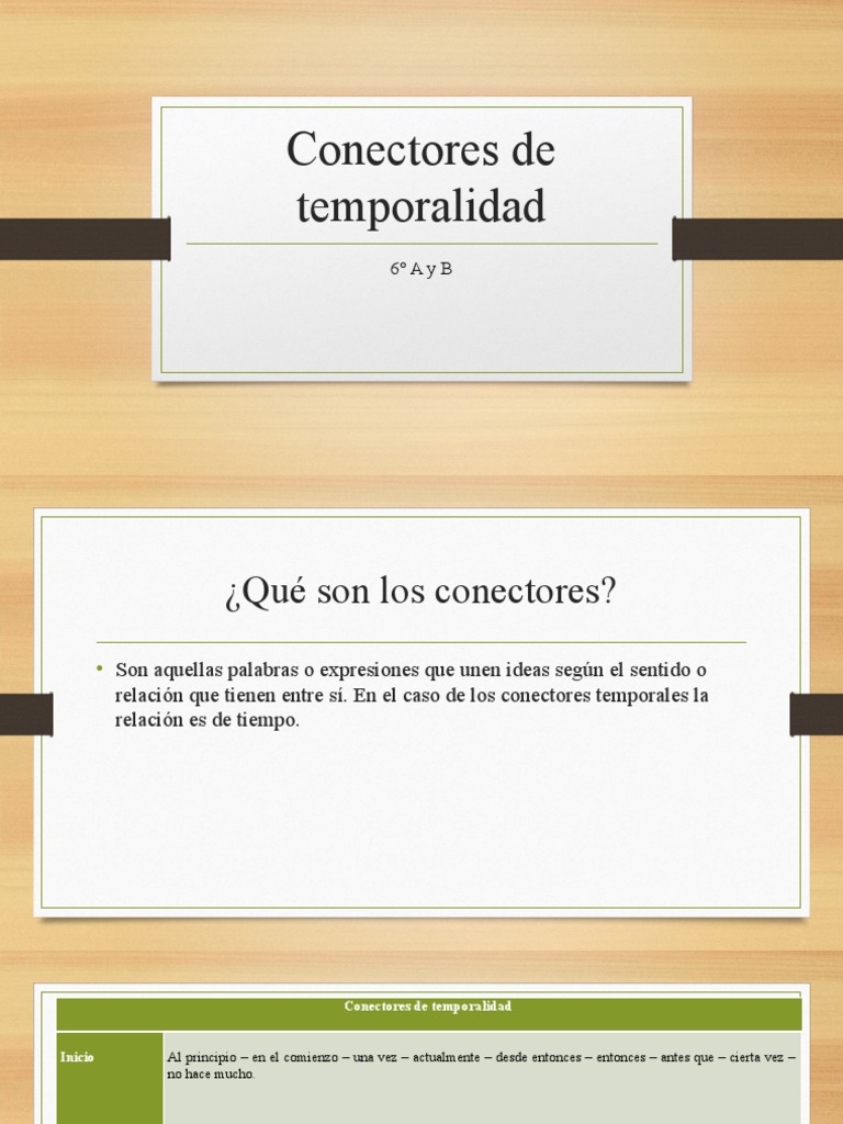 Conectores de Temporalidad Clase 14 | PDF