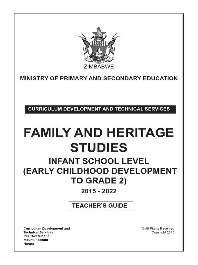 Family & Heritage Studies Infant Ecd - Grade 2 | PDF | Curriculum ...