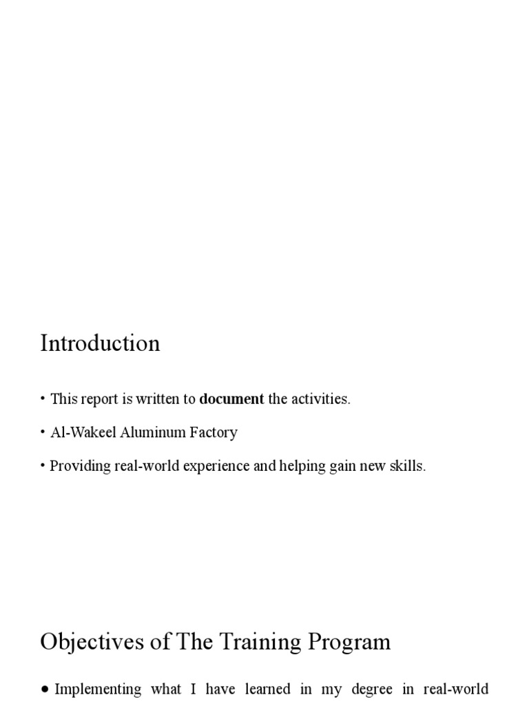 Final Training Report | PDF