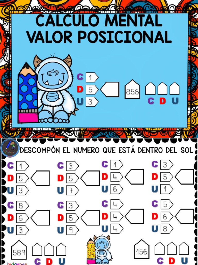 Valor Posicional Centenas Decenas Unidades Parte1 | PDF