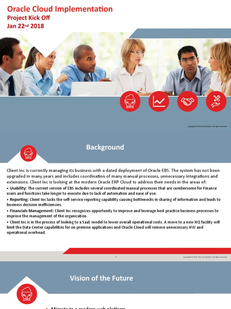 Oracle Cloud Project Kick-Off Template | PDF | Cloud Computing | Business