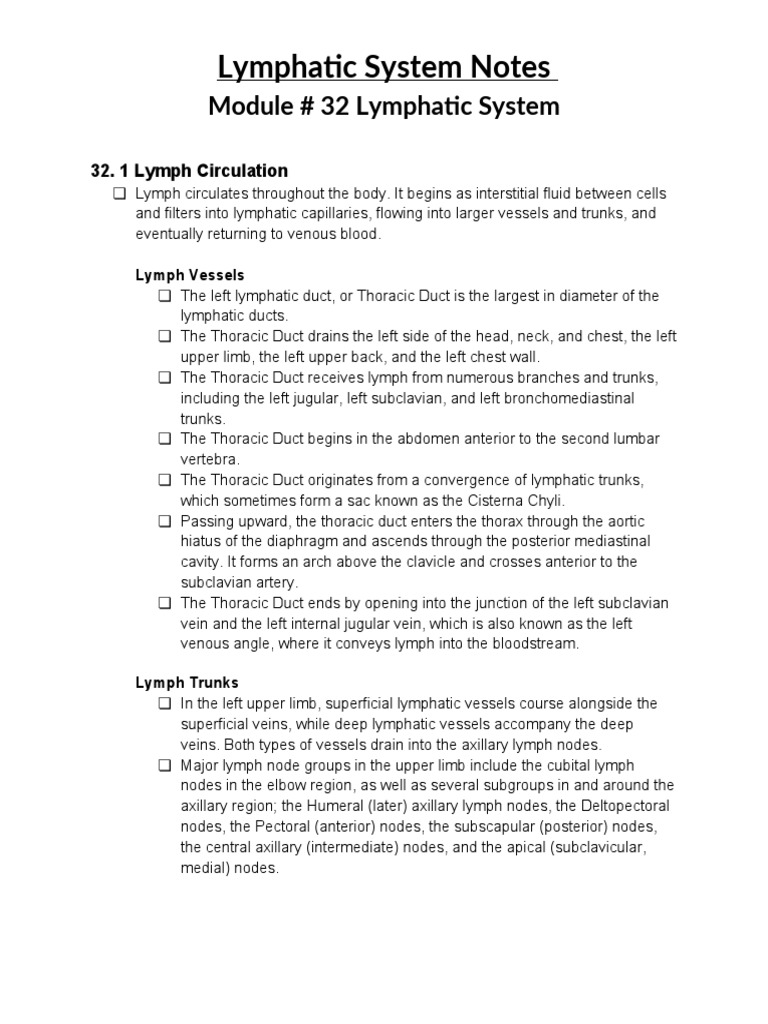 Lymphatic System Overview | PDF | Lymphatic System | Lymph Node