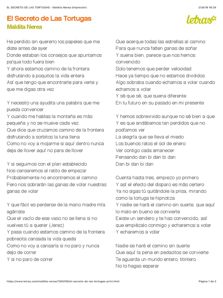 El secreto de las tortugas: Una canción sobre la importancia de ...