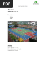 Cuáles Son Las Medidas de Una Cancha Múltiple | PDF | Pintar | Vóleibol