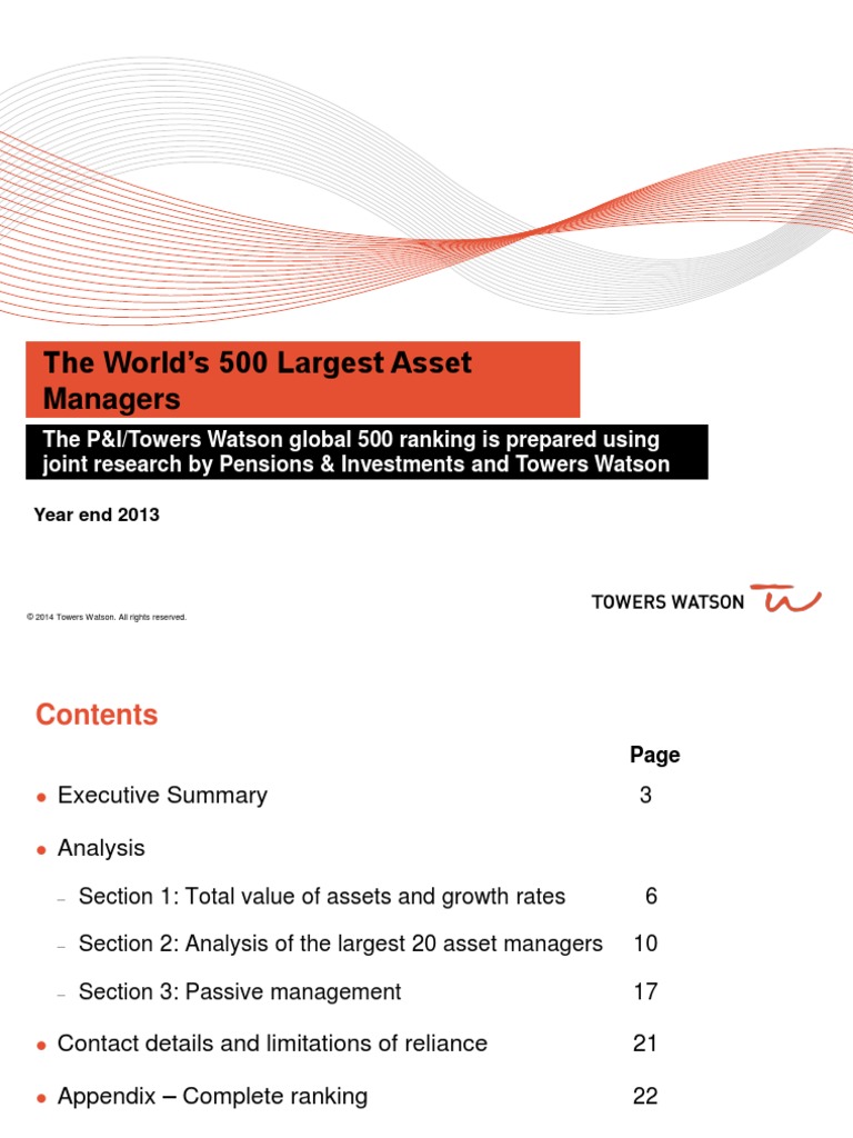 The Worlds 500 Largest Asset Managers Year End 2013 | PDF ...