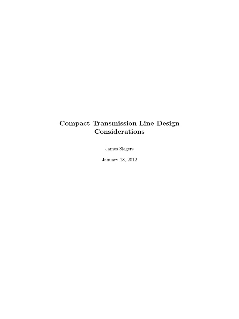 Compact Transmission Lines | PDF | Electric Power Transmission ...