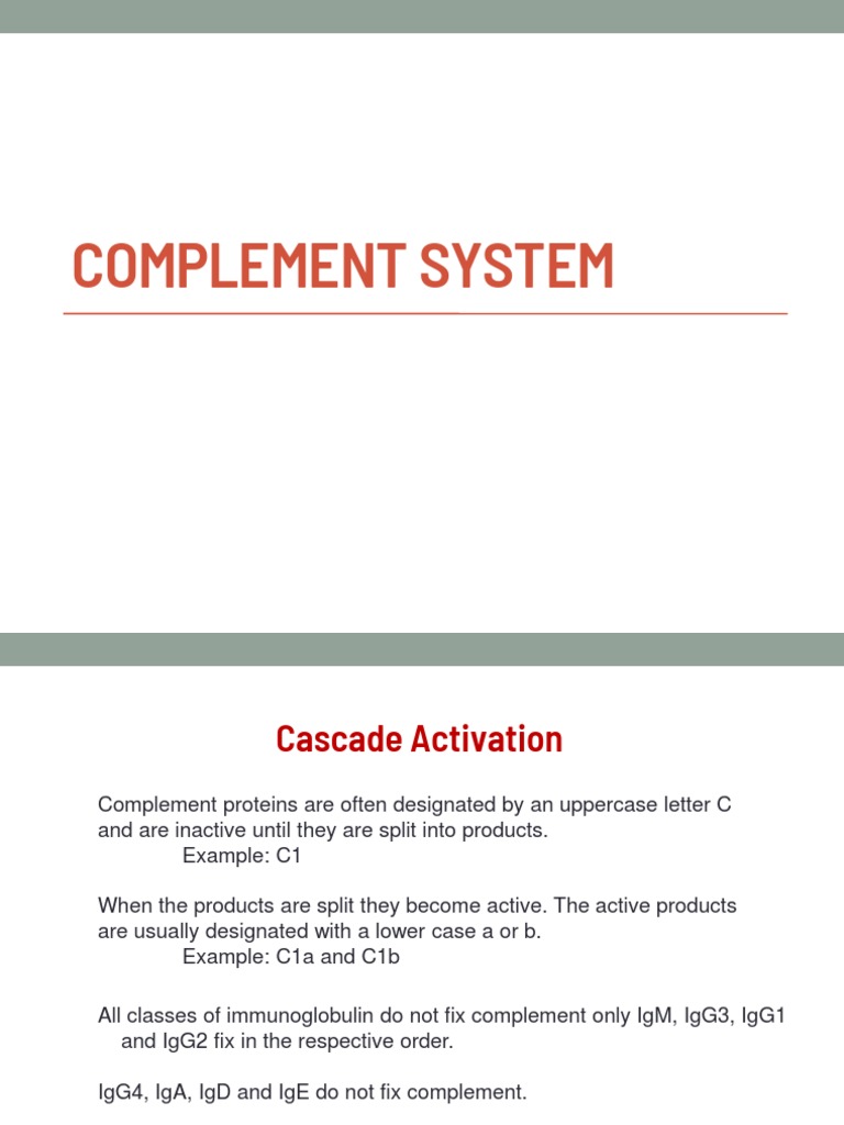 Complement System | PDF