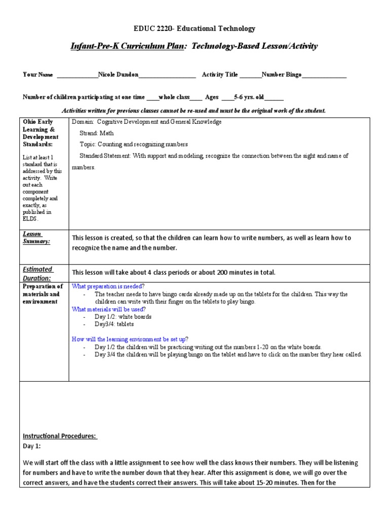 Math - Counting Numbers Lesson Plan | PDF | Differentiated Instruction ...