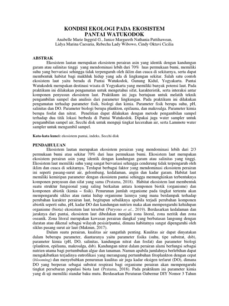 Ekosistem Pantai | PDF