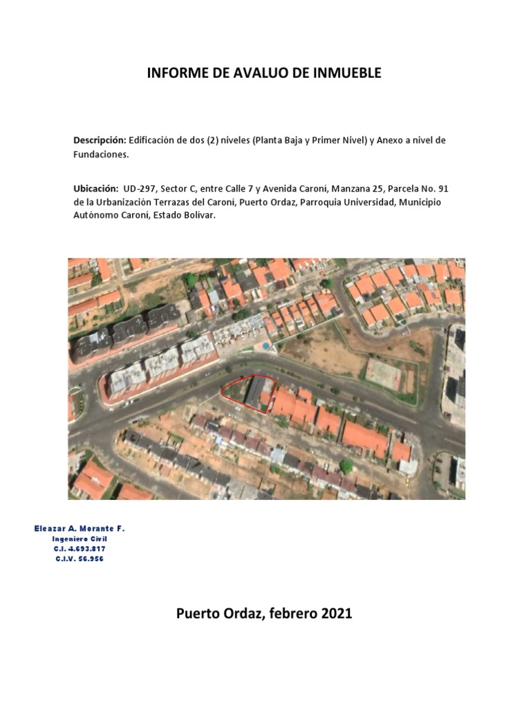 Informe de Avaluo de Inmueble Ud-297 | PDF | Hormigón | Ingeniería
