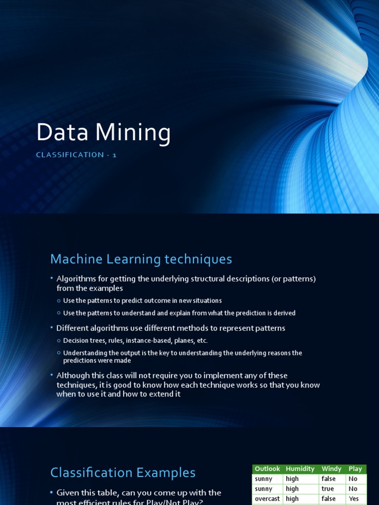 Data Mining: Classification-1 | PDF | Statistics | Computer Programming