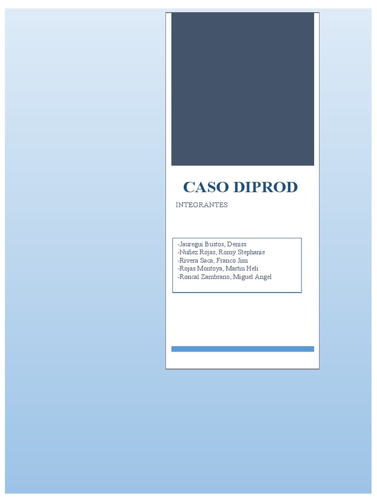 Nuevo Reto en La Gestion de Compras Caso Diprod Grupo#3 | PDF ...