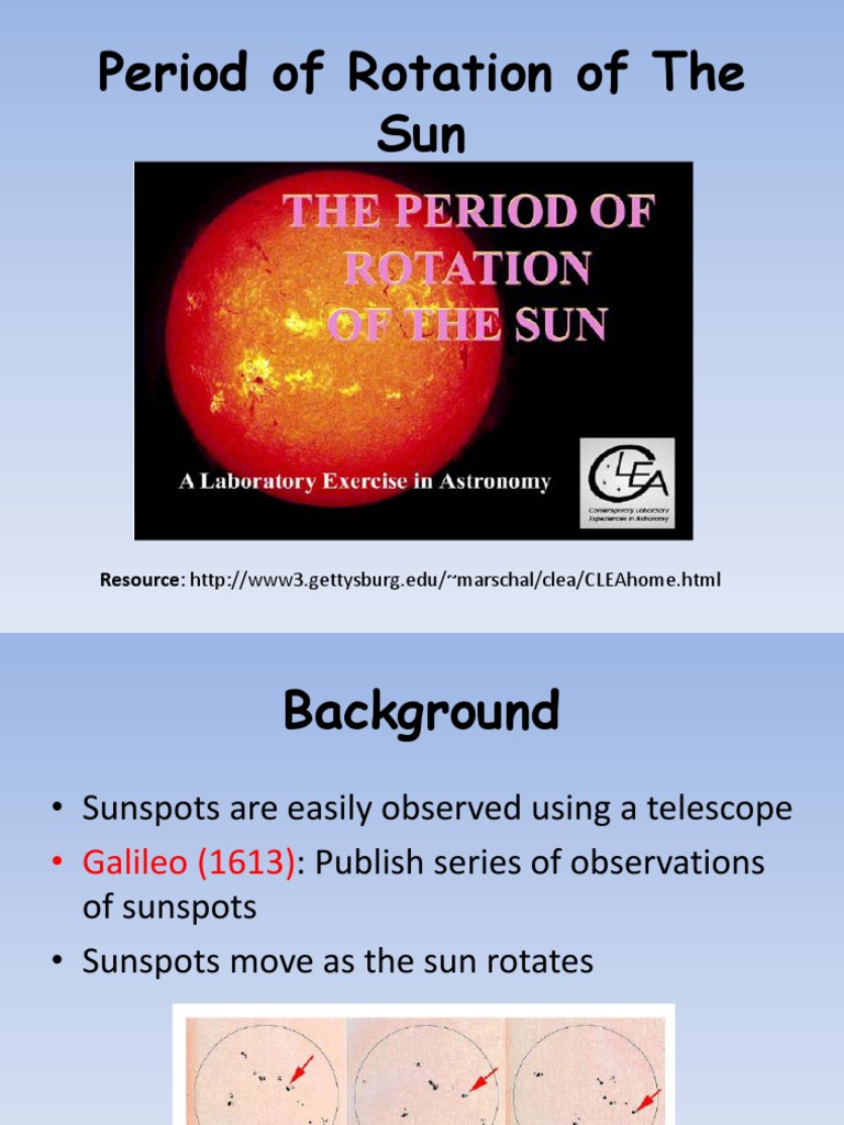 Period of Rotation of Sun | PDF | Sun | Longitude
