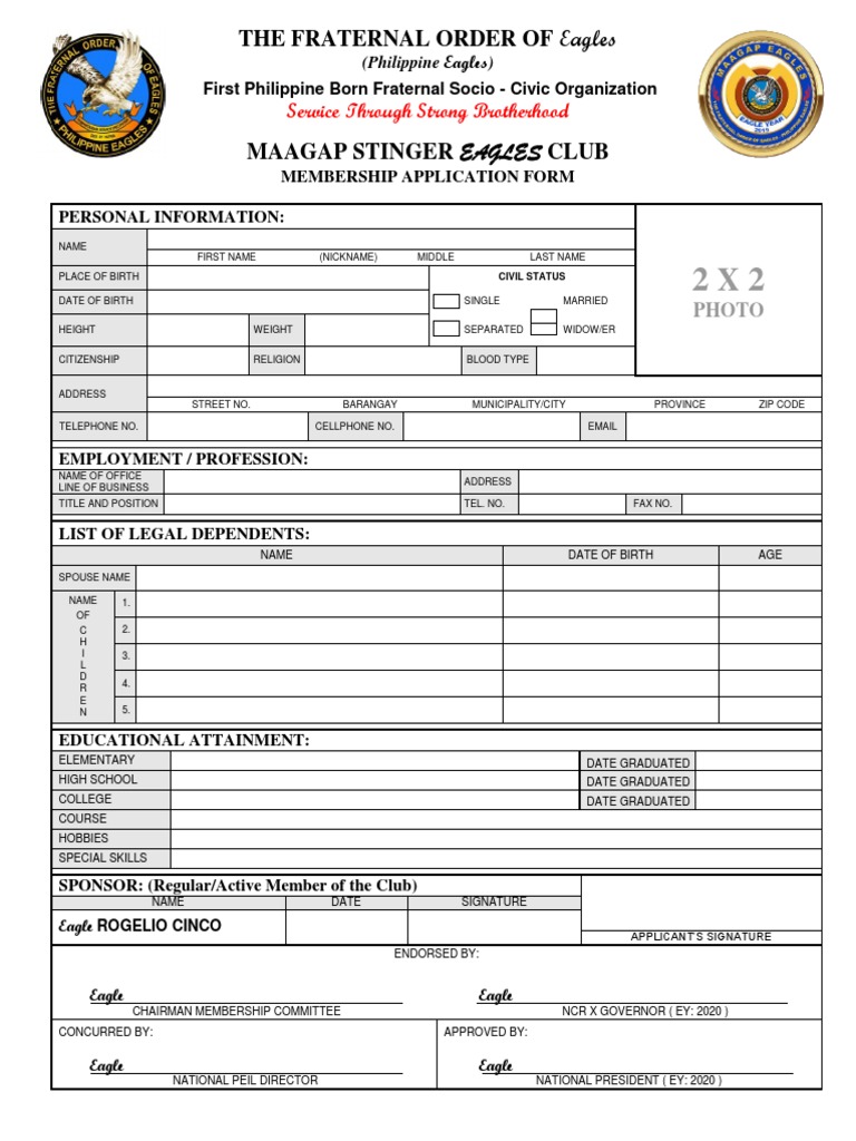 Application-Form-TFOE-PE (Stinger) | PDF