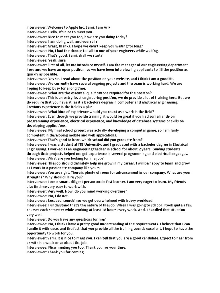 Job Interview Arik | PDF | Job Interview | Applied Psychology