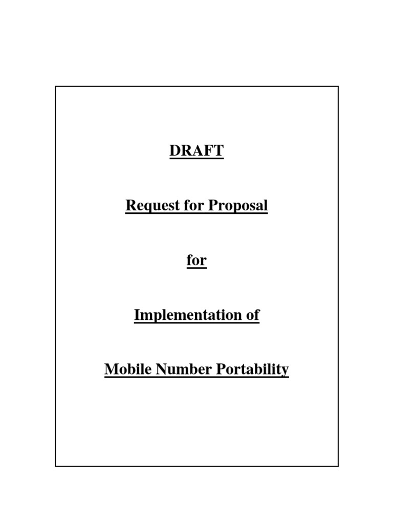 Draft RFP | PDF