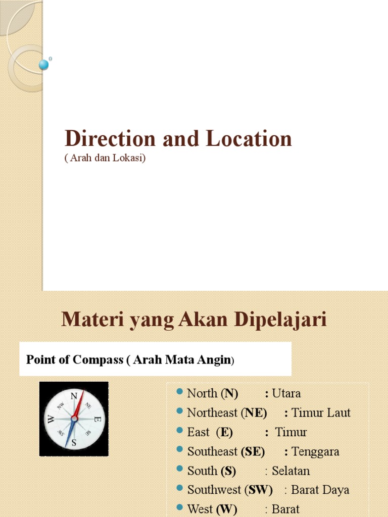 Direction and Location: (Arah Dan Lokasi) | PDF