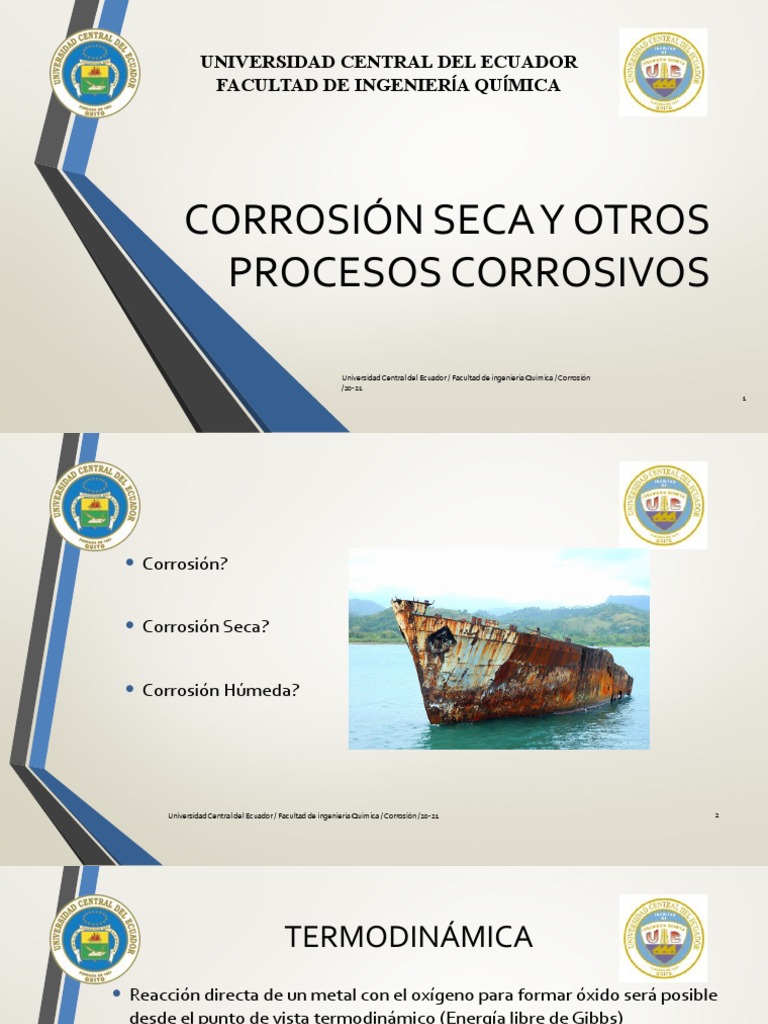 Corrosión Seca: Factores y Velocidad | PDF | Corrosión | Catálisis