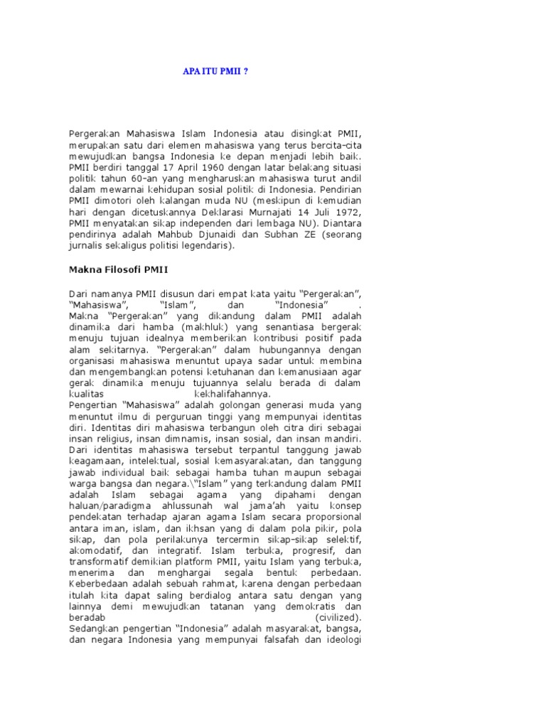 Apa Itu Pmii | PDF