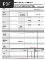 Personal Data Sheet CS Form No. 212 Revised 2017 | PDF | Passport ...