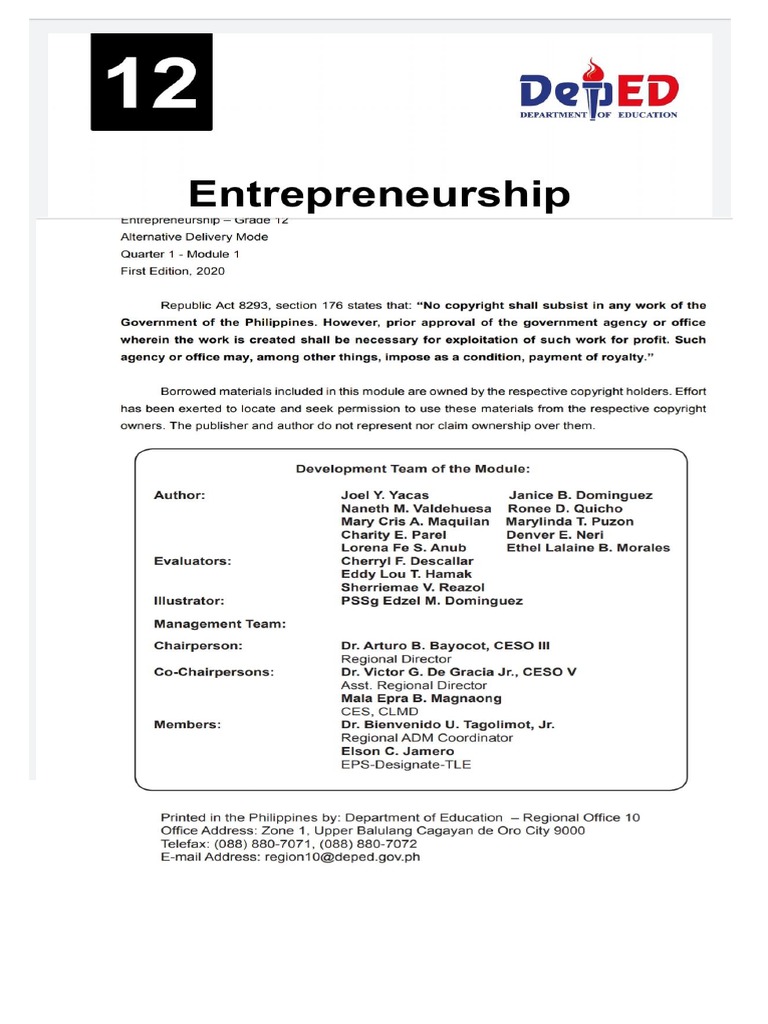 Module 1.introduction of Entrepreneurship | PDF