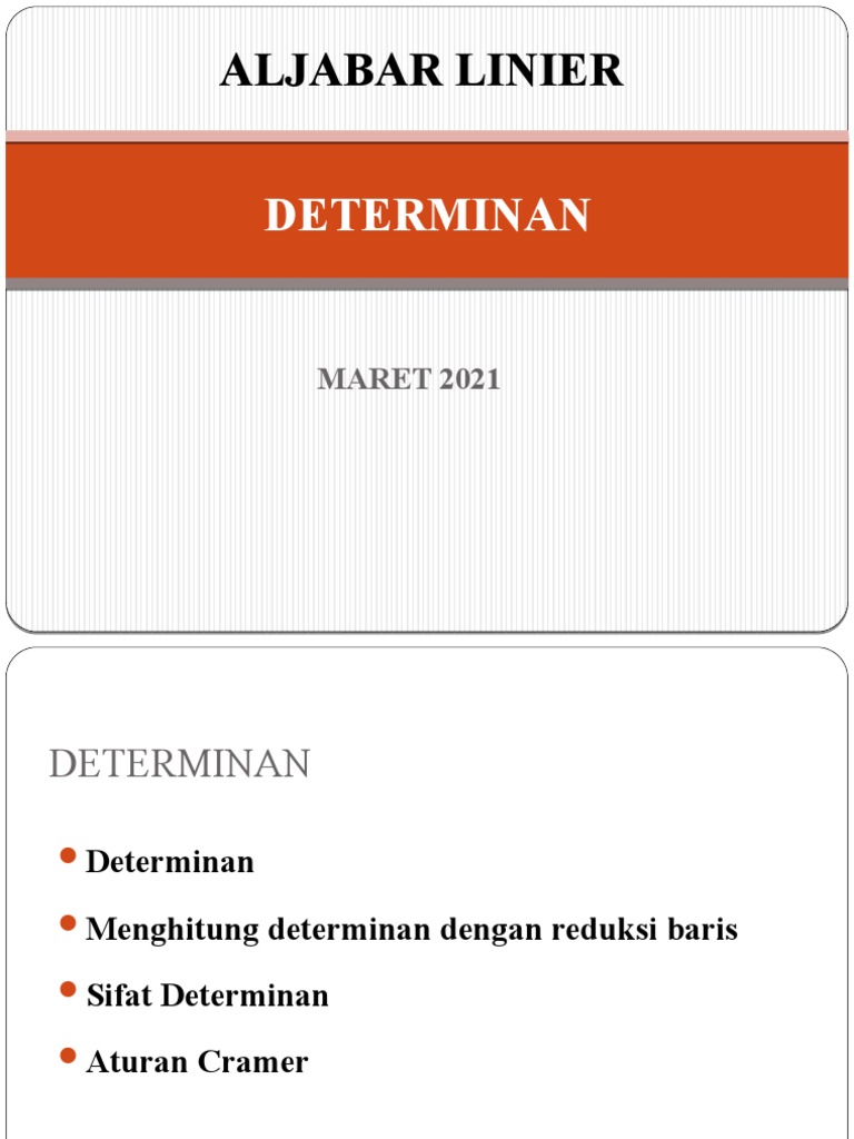 Bab 2 Determinan | PDF