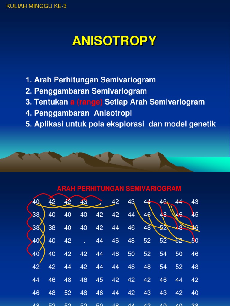 Anisotropi dan Semivariogram | PDF