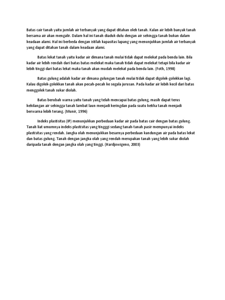 Batas Cair Tanah | PDF