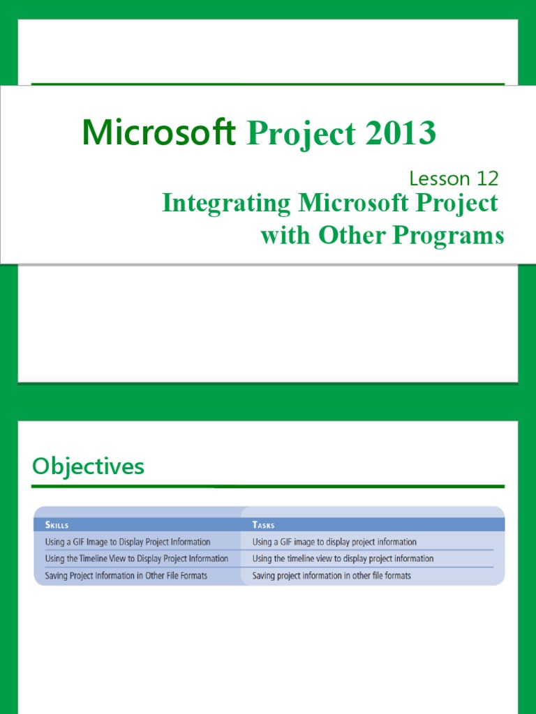 Microsoft: Project 2013 | PDF | Microsoft Excel | File Format