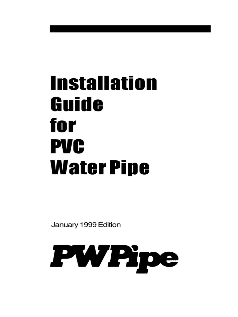 PWPipe - Installation Guide For PVC Water Pipe | PDF | Pipe (Fluid ...
