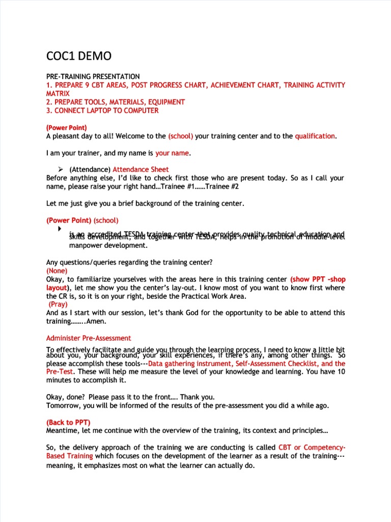 Coc1 Demo Coc1 Demo: (Power Point) | PDF | Educational Technology | Learning