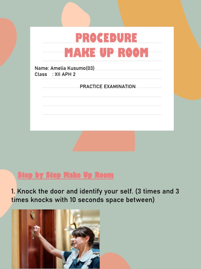Hotel Room Make-Up Procedure Guide | PDF