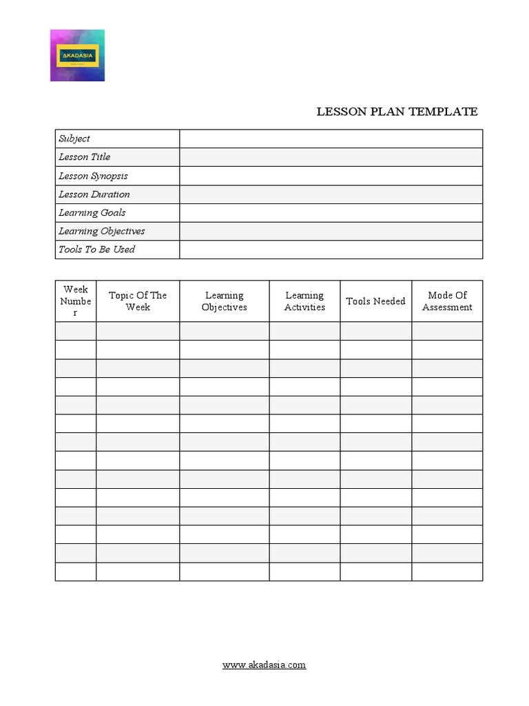 Lesson Plan Template Guide | PDF