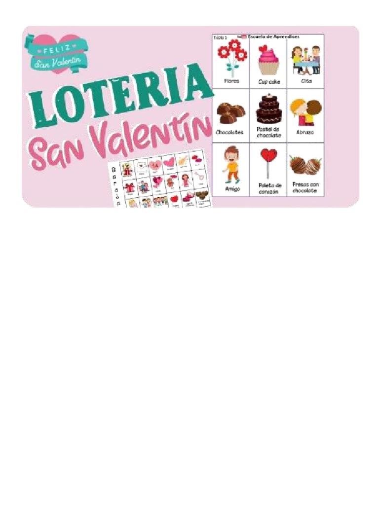 Lotería San Valentín | PDF | Cupido | Días festivos