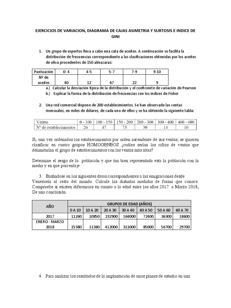 Guia Variacion Relativa Curva de Lorenz Indice de Gini | PDF | Pequeñas ...