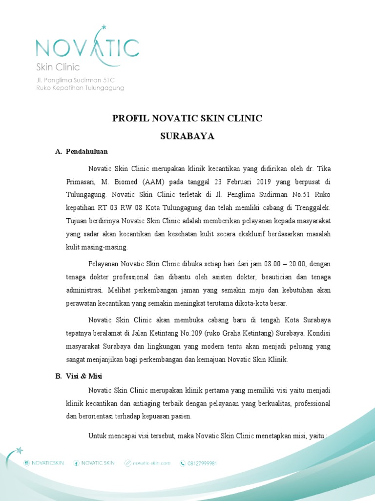 Profil Klinik Kecantikan | PDF