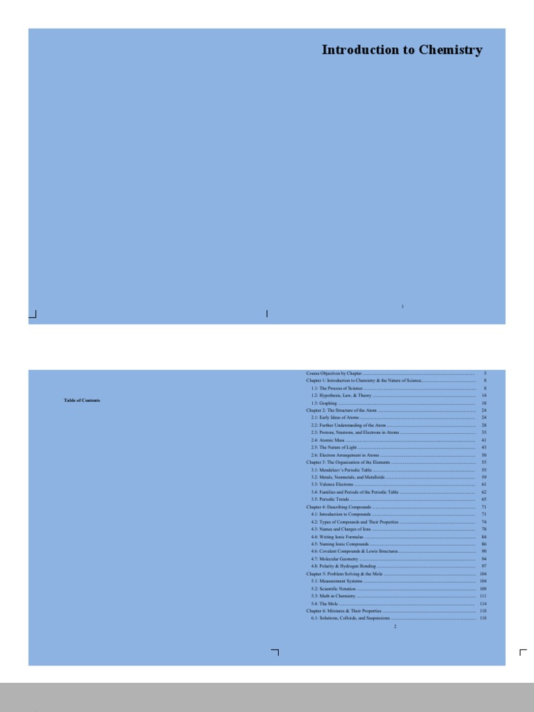 Introduction To Chemistry | PDF | Chemical Compounds | Theory