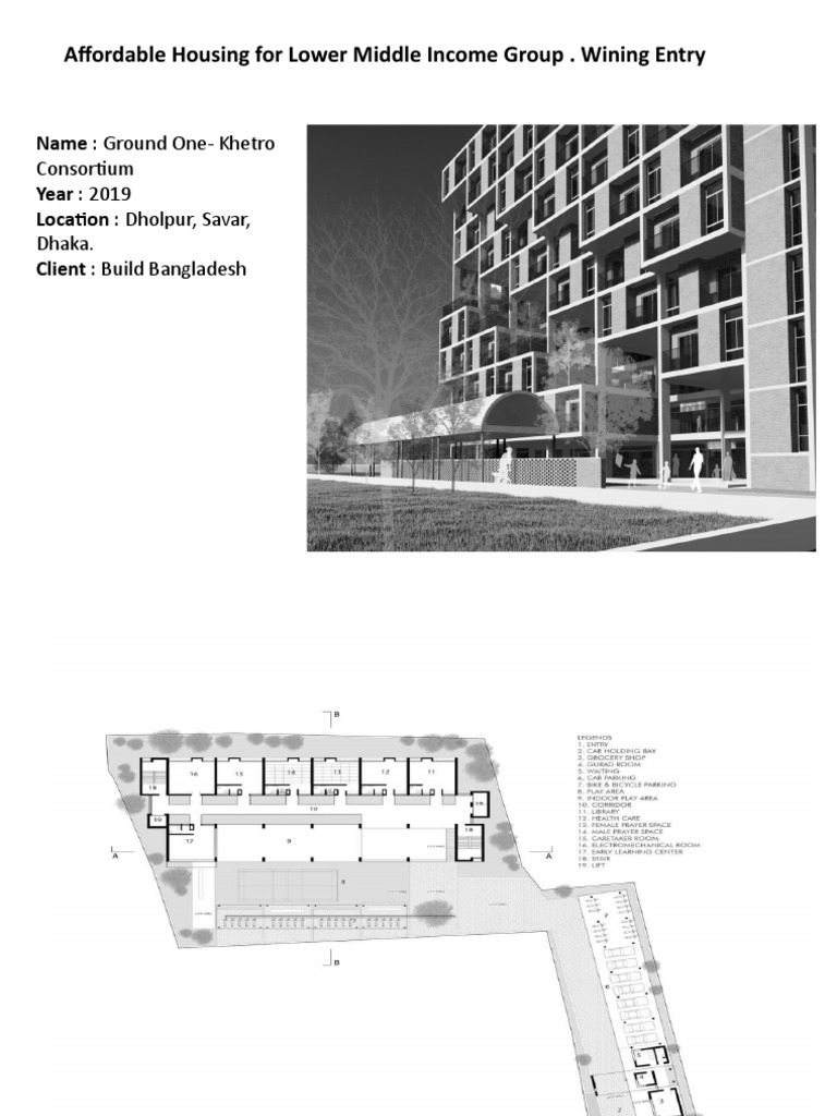 Affordable Housing For Lower Middle Income Group - Wining Entry | PDF
