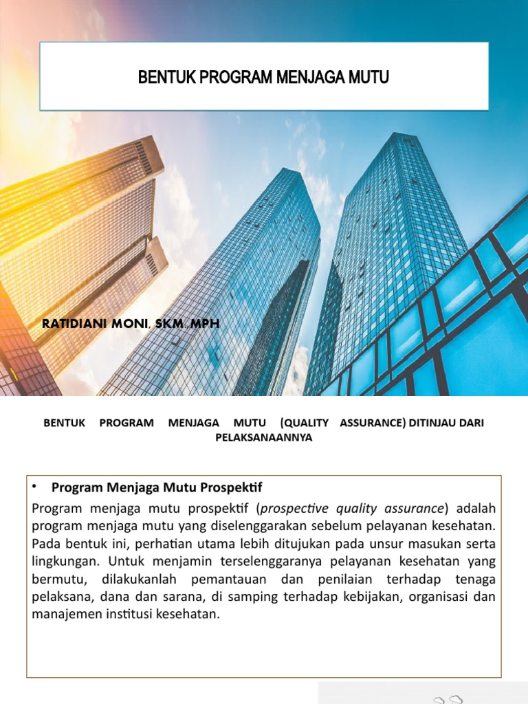 Program Menjaga Mutu Kesehatan | PDF