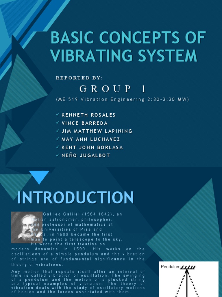 Basic Concepts of Vibrating System | PDF | Oscillation | Physics